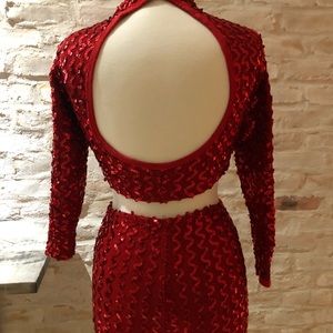 Other | Red Sequence Shorts And Long Sleeve Costume | Poshmark